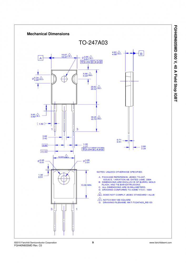 FGH40N60SMD datasheet page 9