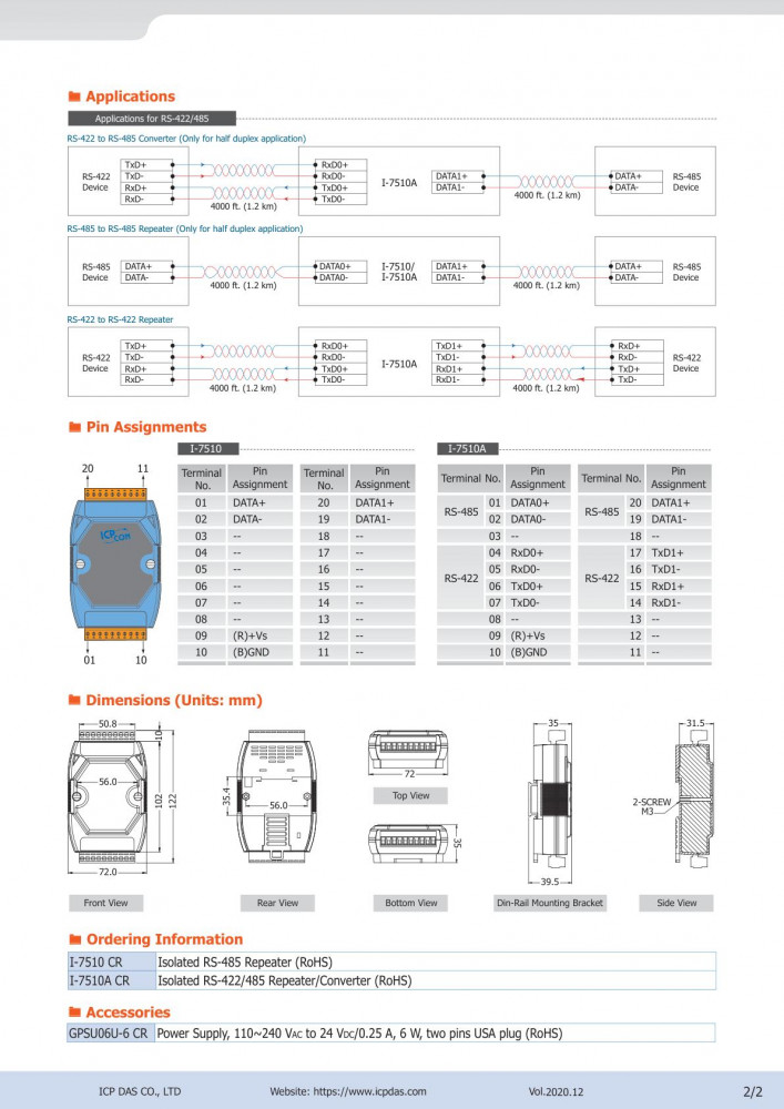 I-7510A technical document page 2