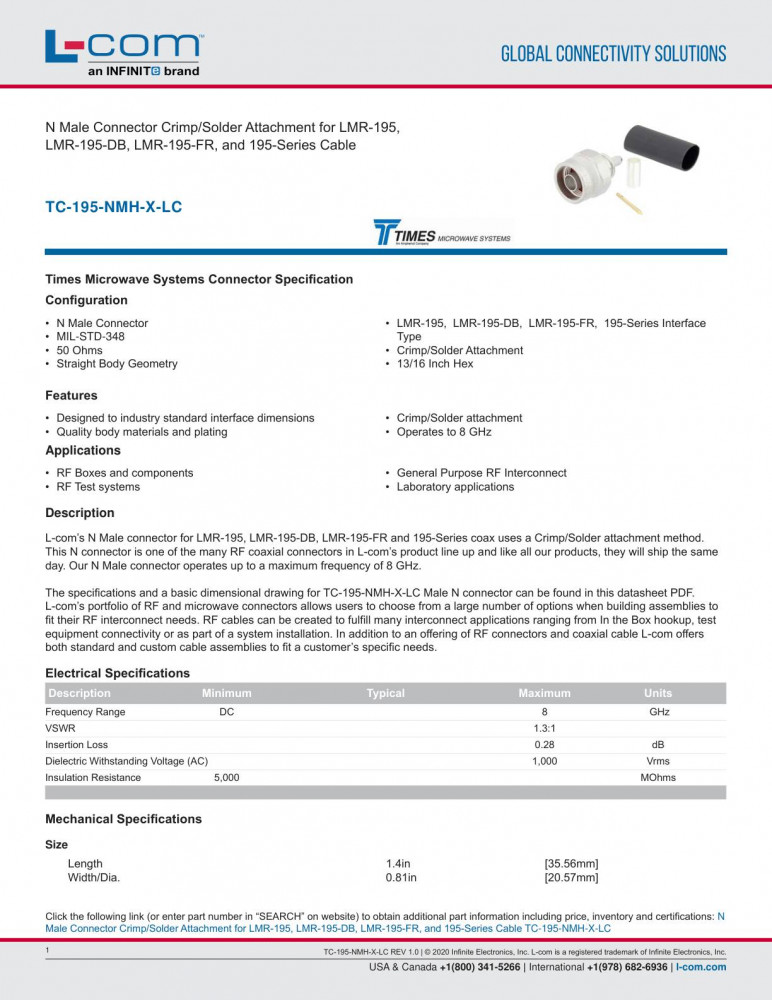 TC-195-NMH-X-LC datasheet page 1
