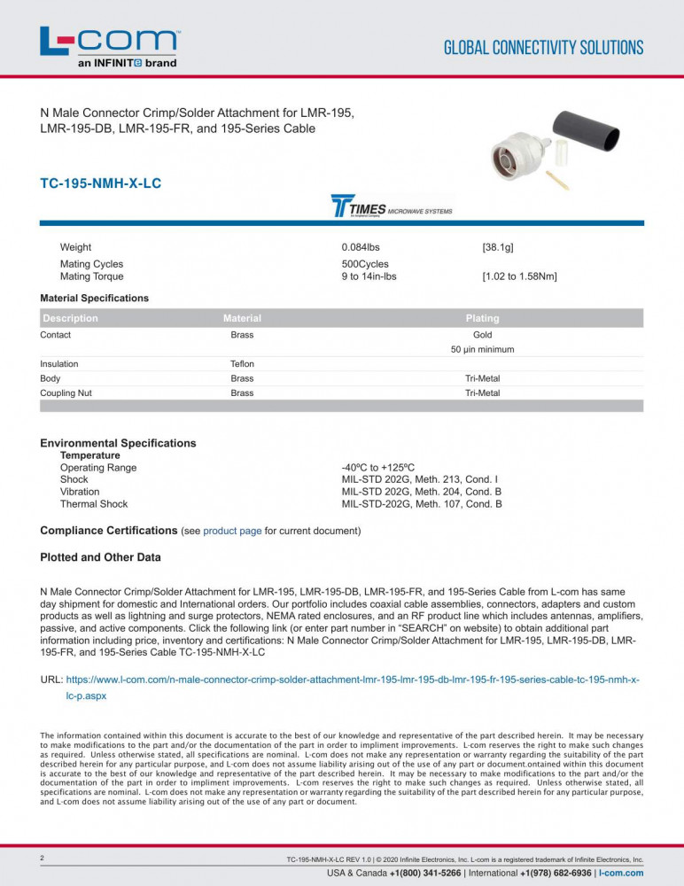 TC-195-NMH-X-LC datasheet page 2