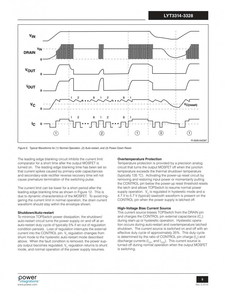 TOPSwitch-II datasheet page 5