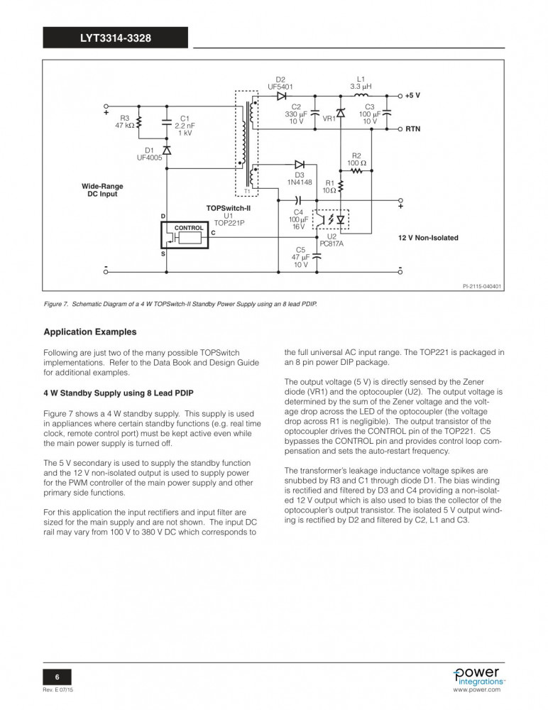 TOPSwitch-II datasheet page 6
