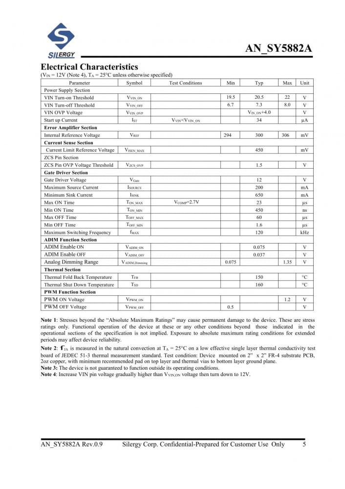 SY5882AFAC datasheet page 5