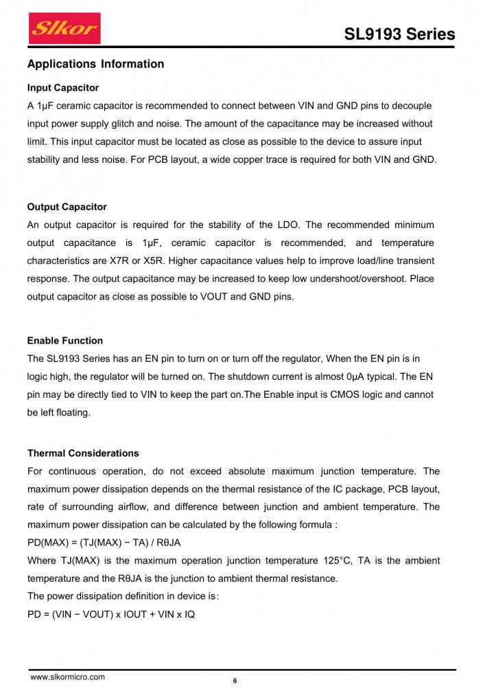 SL9193 datasheet page 6