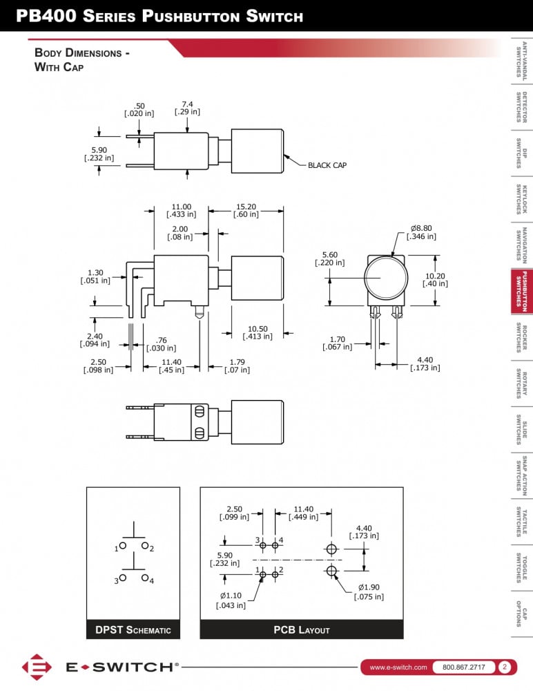PB400 series datasheet page 2