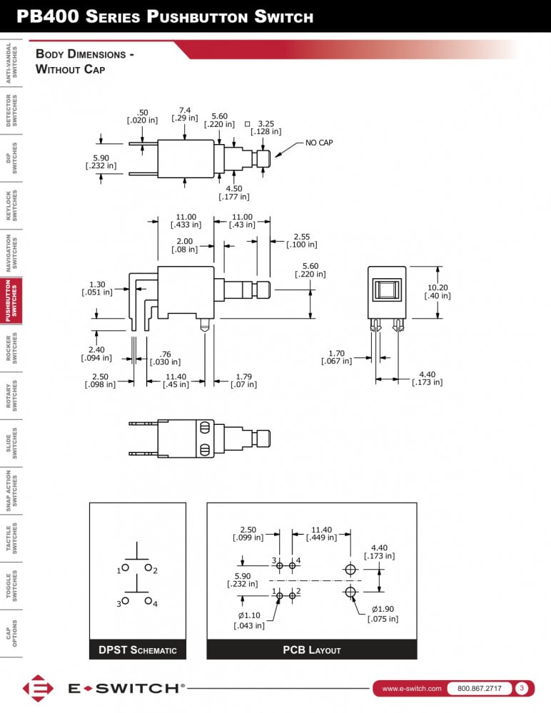 PB400 series datasheet page 3