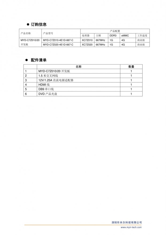MYD-C7Z010-4E1D-667-I technical document page 7