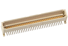 1.00mm Mezz (IEEE 1386) Plug, Surface Mount, Dual Row, Vertical Stacking, 64 Circuits, 6.35mm Unmated Height, without PCB Locator Pegs, without Robotic Placement Metal Cap, Tube Packaging