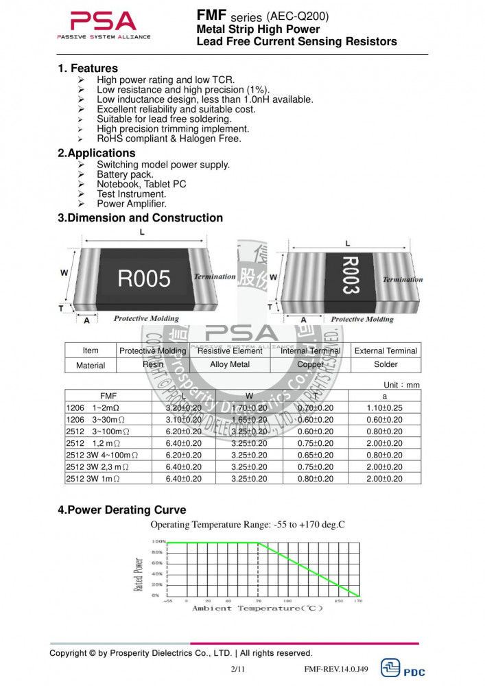 FMF25FPKR010-LH specification page 3