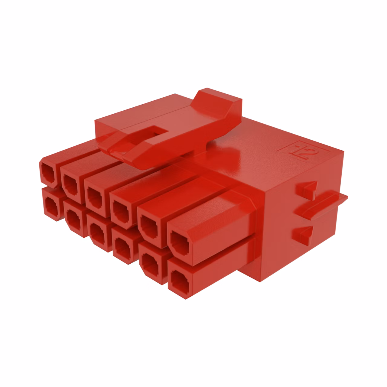 Micro-Fit+ Versa Color Receptacle Housing, Dual Row, 12 Circuits, UL 94V-0, Glow-Wire Capable, Red for sale