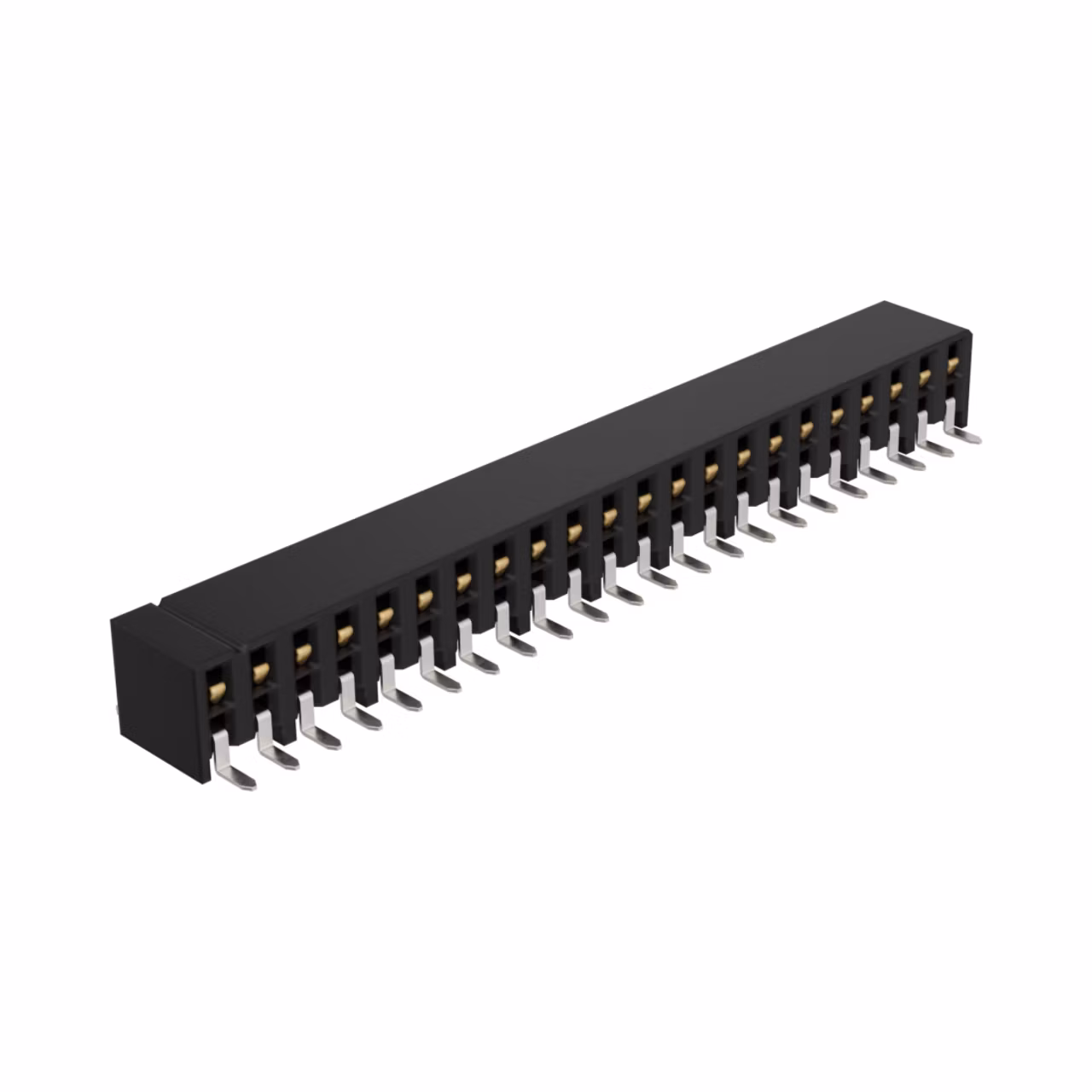 Milli-Grid Receptacle, Surface Mount, Side Entry, 0.38µm Gold (Au) Plating, 44 Circuits, with Pegs, Lead-Free, Tube