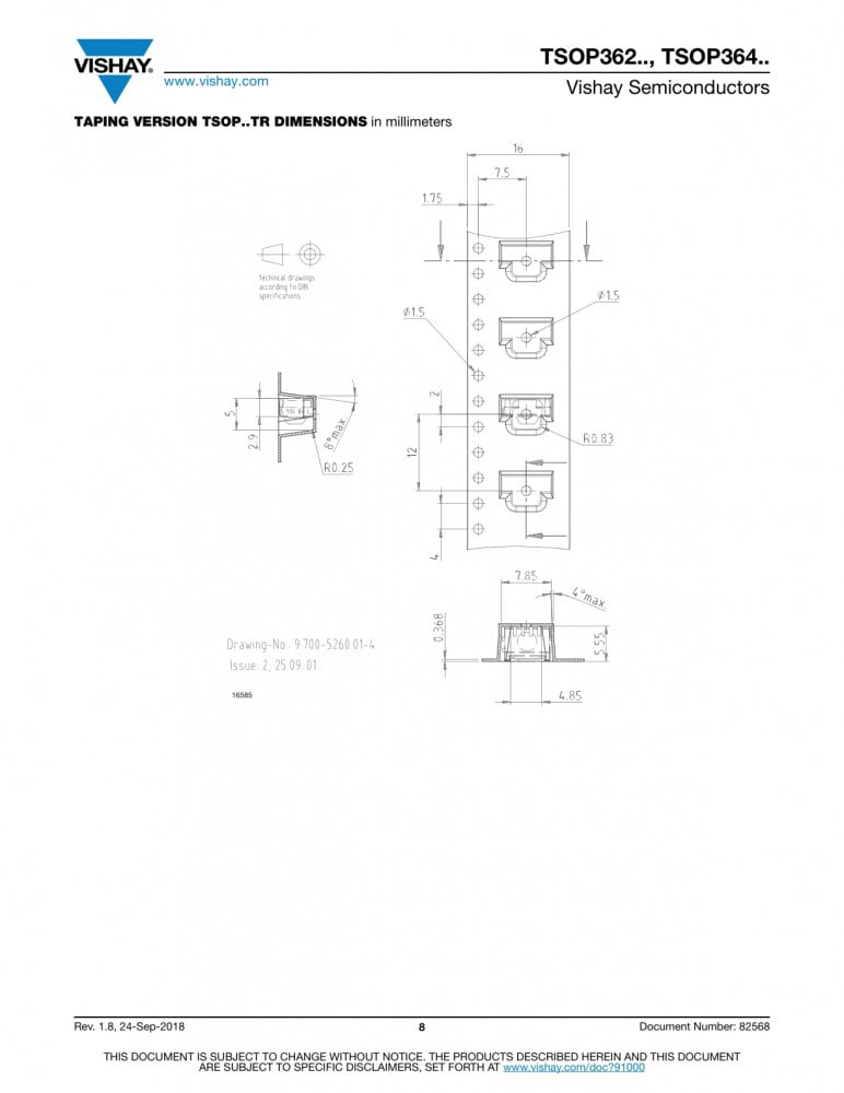 TSOP36438TT datasheet page 8