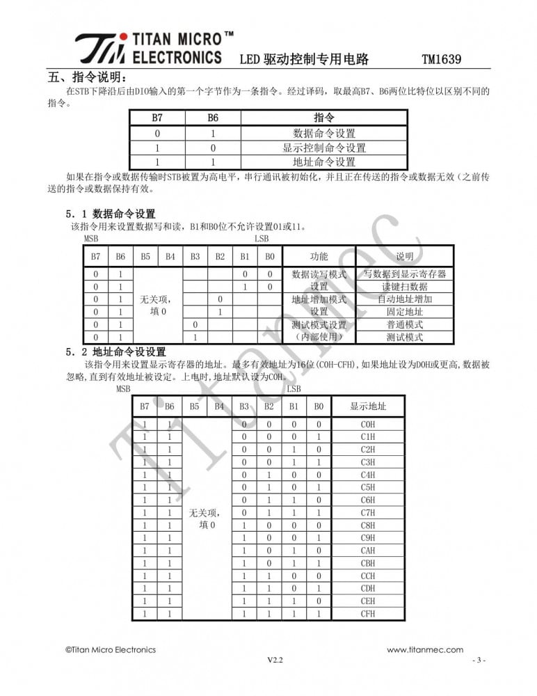 TM1639 datasheet page 3