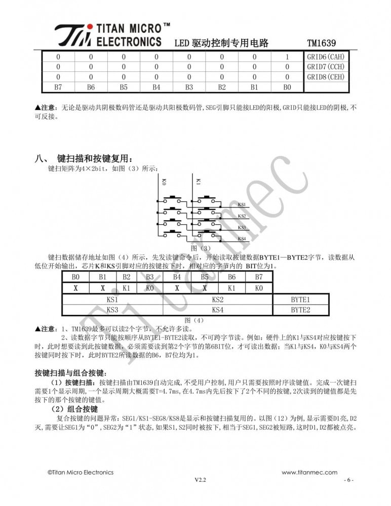 TM1639 datasheet page 6