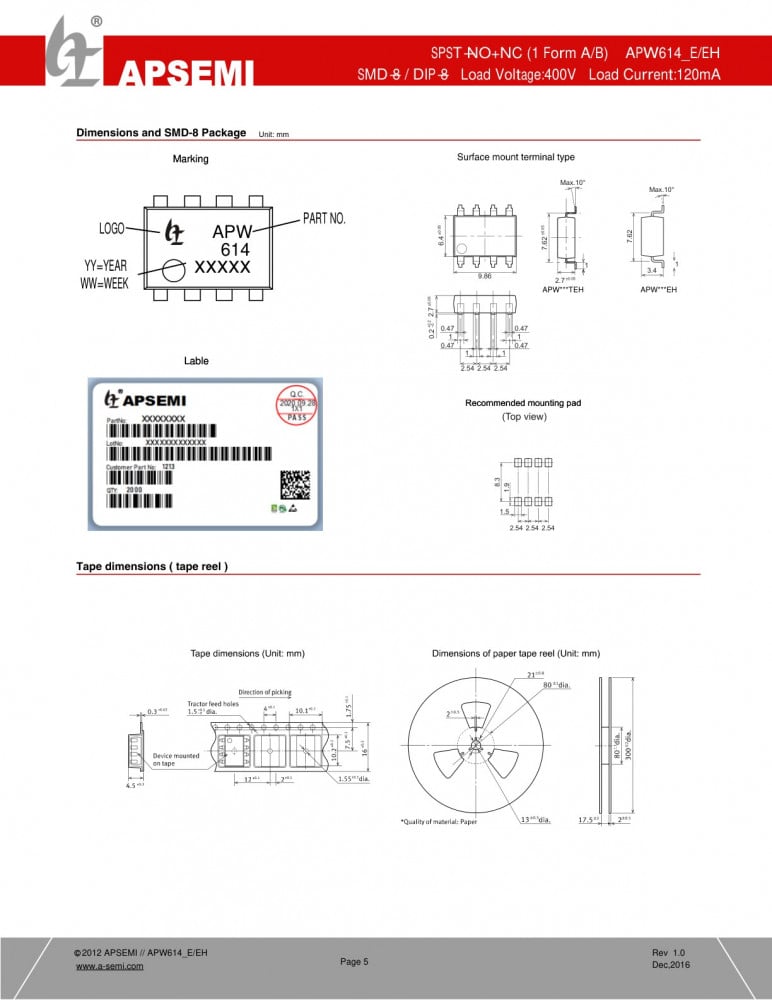 APW614EH datasheet page 5