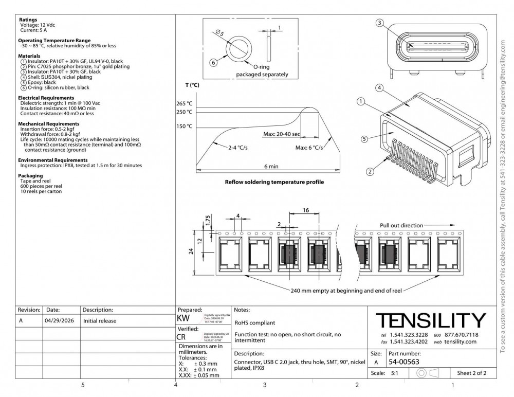 Tensility International 54-00563 product drawing, page 2