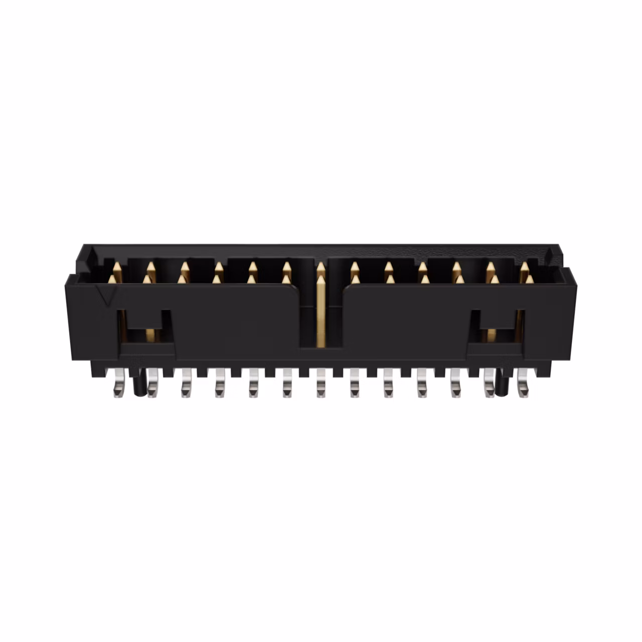 2.00mm Pitch, Milli-Grid PCB Header, Dual Row, Vertical, Surface Mount, Shrouded, 26 Circuits, 0.38µm Gold (Au) Plating, Dual Side Slots, Dual Friction Locks, Center Polarization, with Pegs,Tape and Reel for sale
