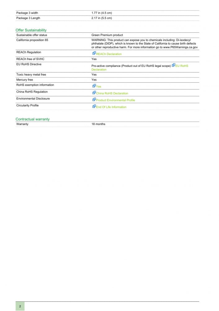 ZBA434 technical document page 2