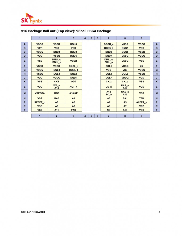 H5AN4G6NBJR-VKC datasheet page 7