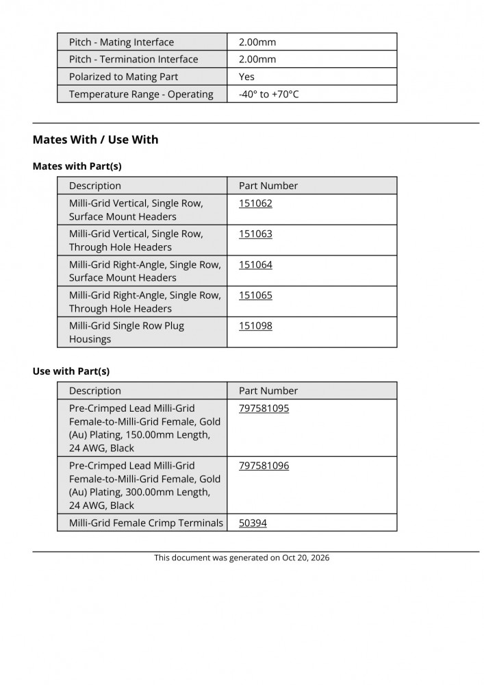 MOLEX Milli-Grid application specification page 3