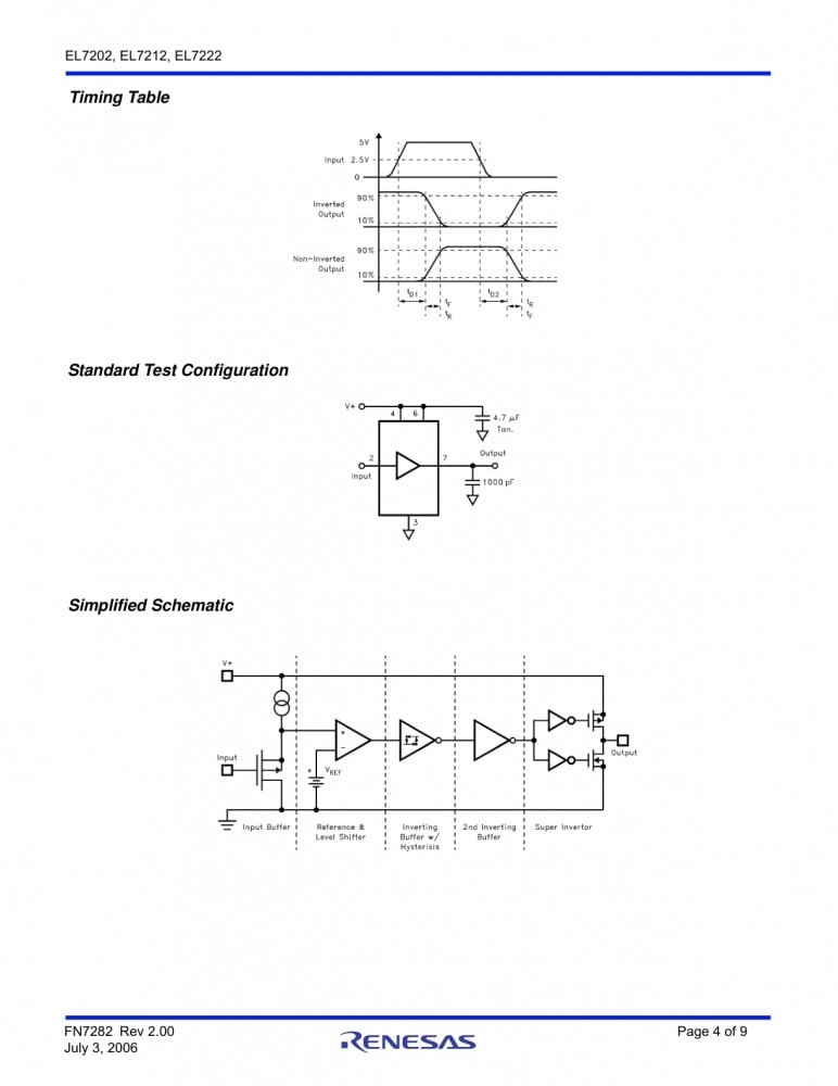 EL7202 family datasheet page 4