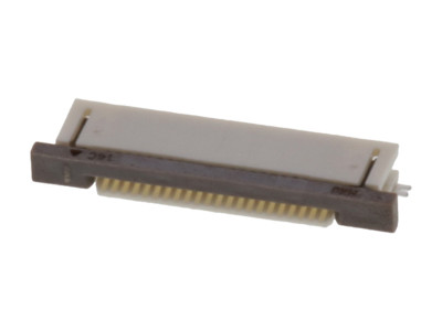 Easy-On FFC/FPC Connector, 0.50mm Pitch, Slider Series, Right-Angle, Bottom Contact, 2.00mm Height, 21 Circuits, Tin-Bismuth Plating