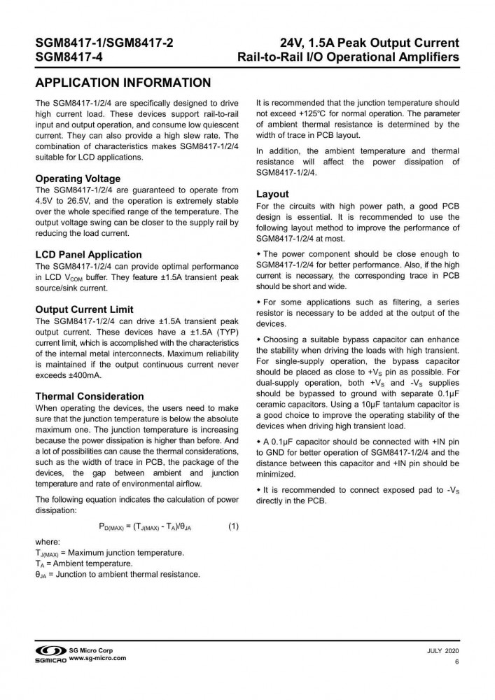 SGM8417-4 datasheet page 6