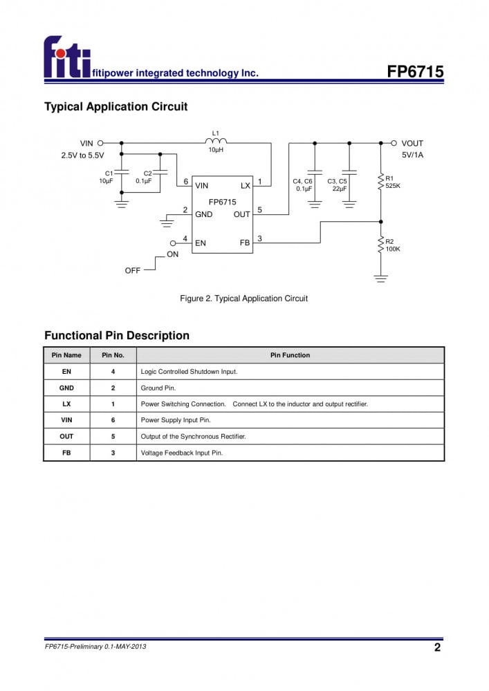 FP6715 datasheet page 2