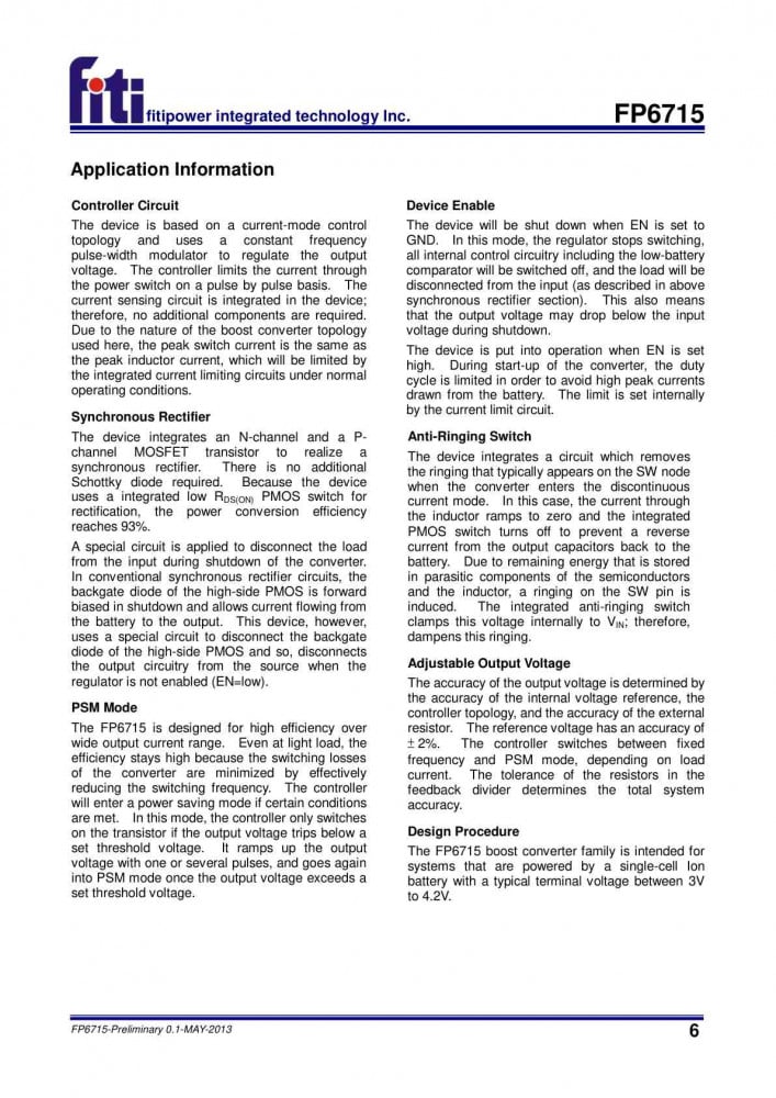 FP6715 datasheet page 6