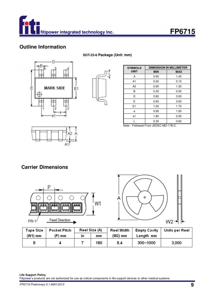 FP6715 datasheet page 9