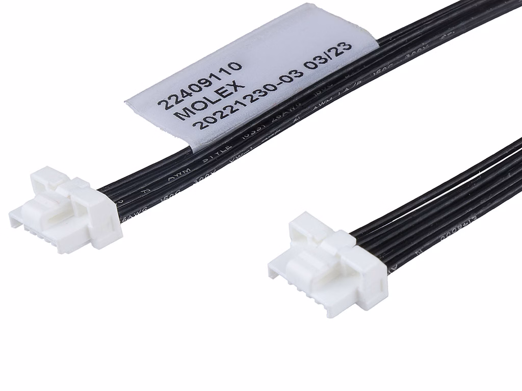 Mini-Fit Versa-to-Pigtail Off-the-Shelf (OTS) Cable Assembly, 4.20mm Pitch, Dual Row, 300.00mm Length, 6 Circuits, Black