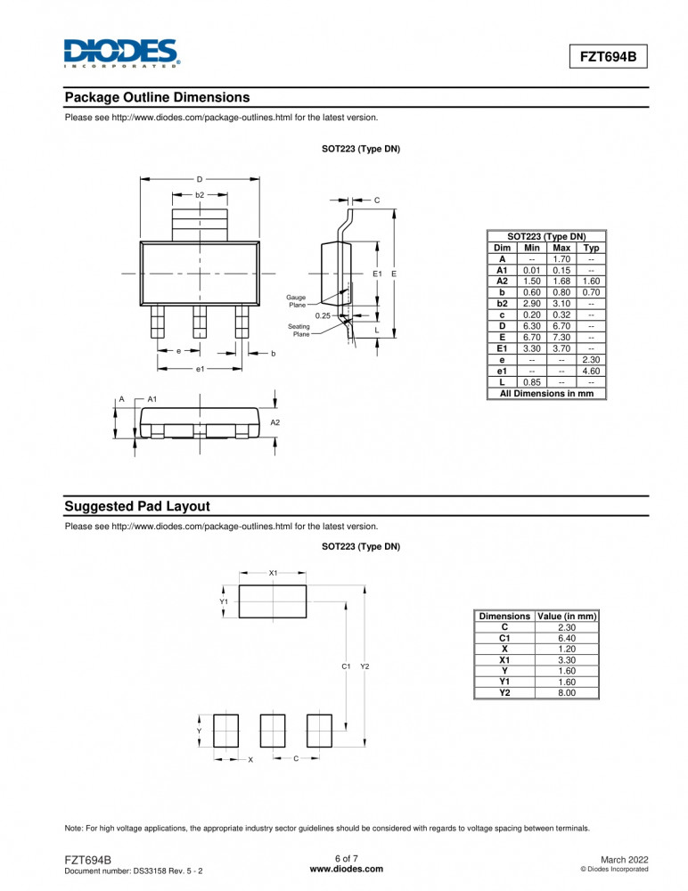 FZT694BTA datasheet page 6