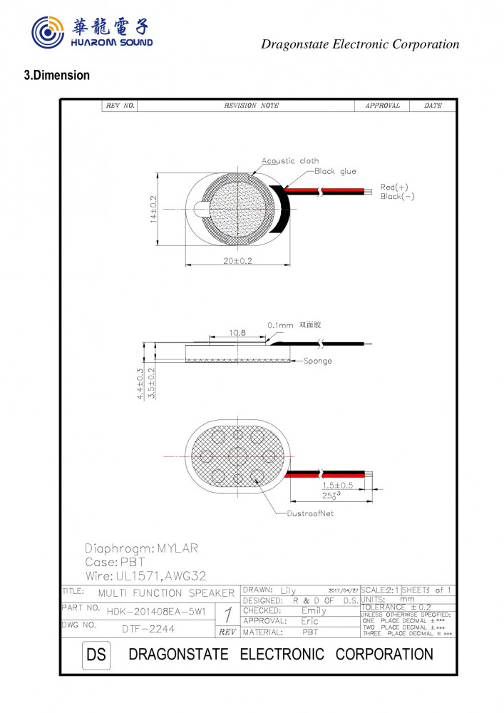 HDK-201408EA-5W1 reliability page