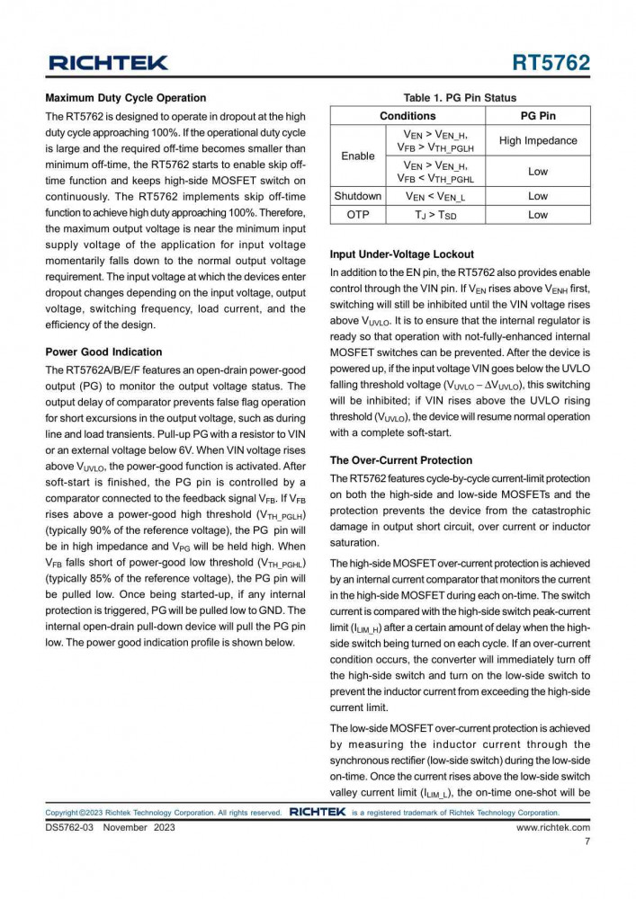 RT5762 datasheet page 7