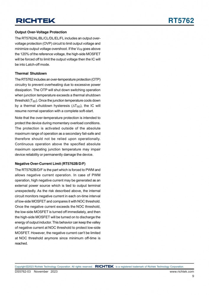 RT5762 datasheet page 9