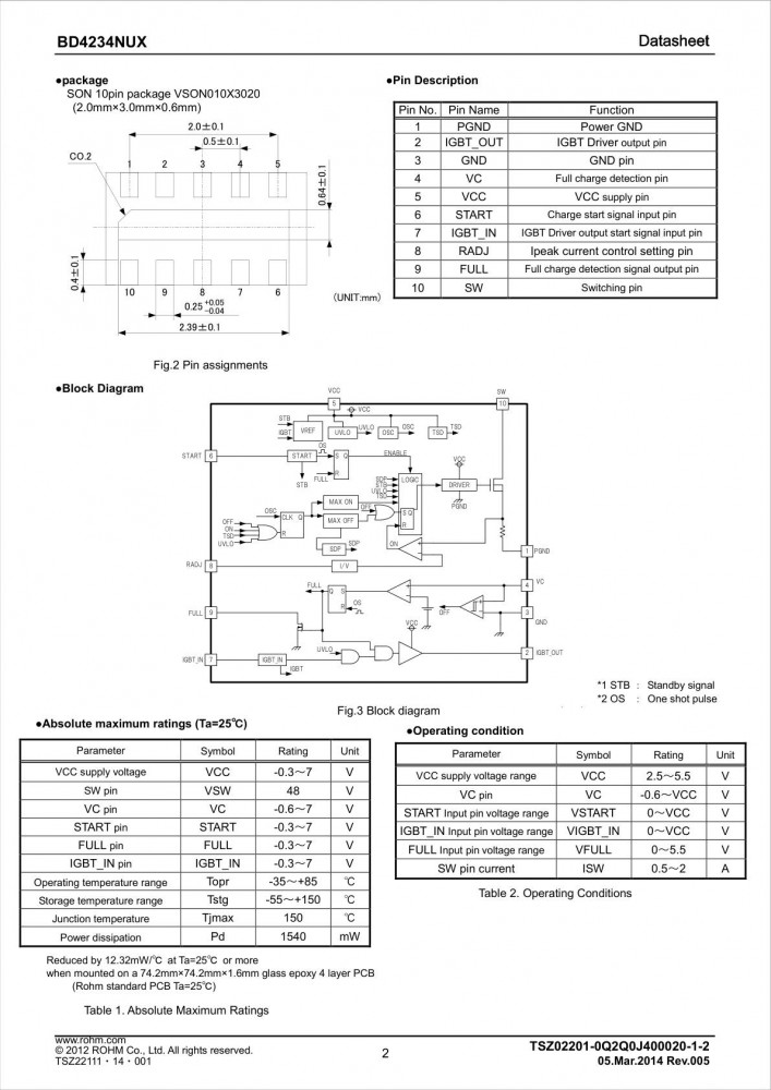 BD4234NUX-E2 datasheet page 2