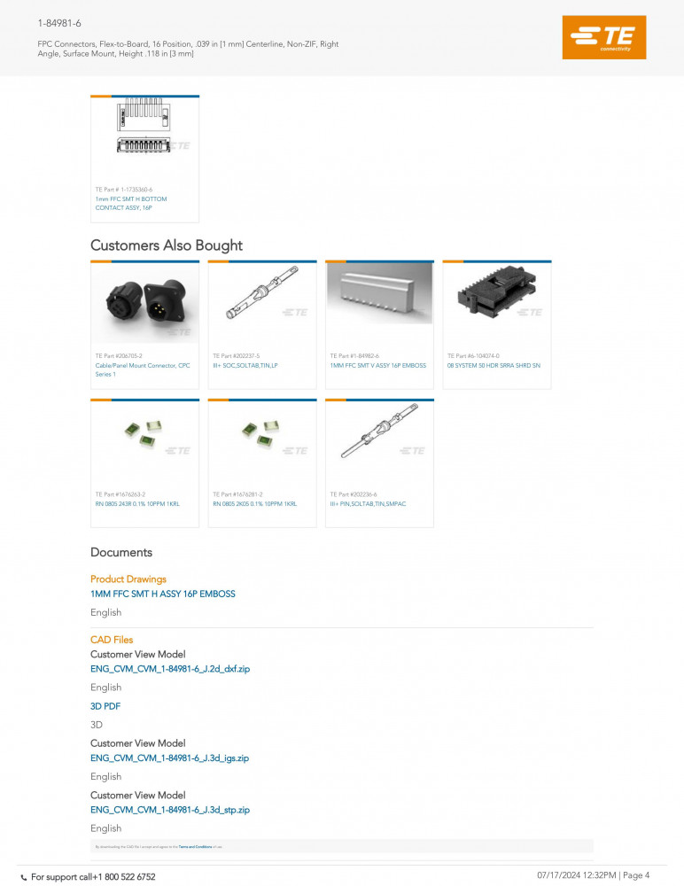 TE Connectivity 1-84981-6 technical document page 4