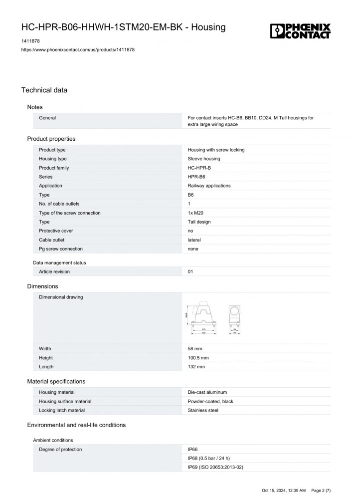 Phoenix Contact 1411878 product data sheet page 2