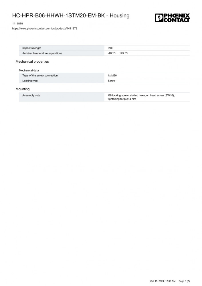 Phoenix Contact 1411878 product data sheet page 3