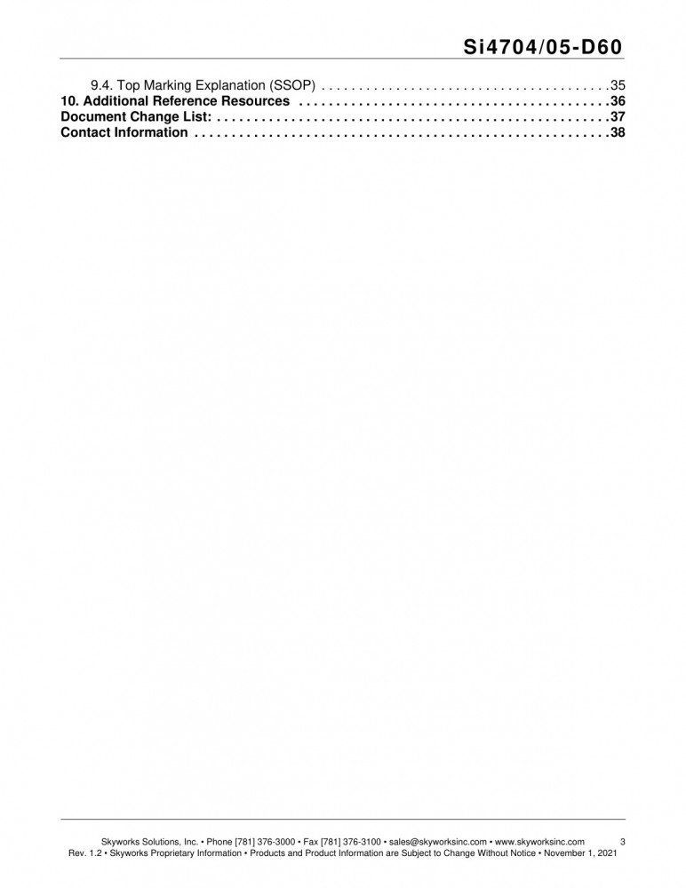SI4704-D60-GM technical document preview, page 3