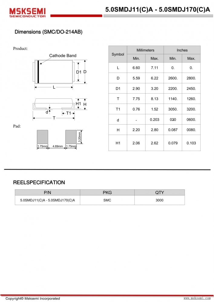 5.0SMDJ series datasheet page 7