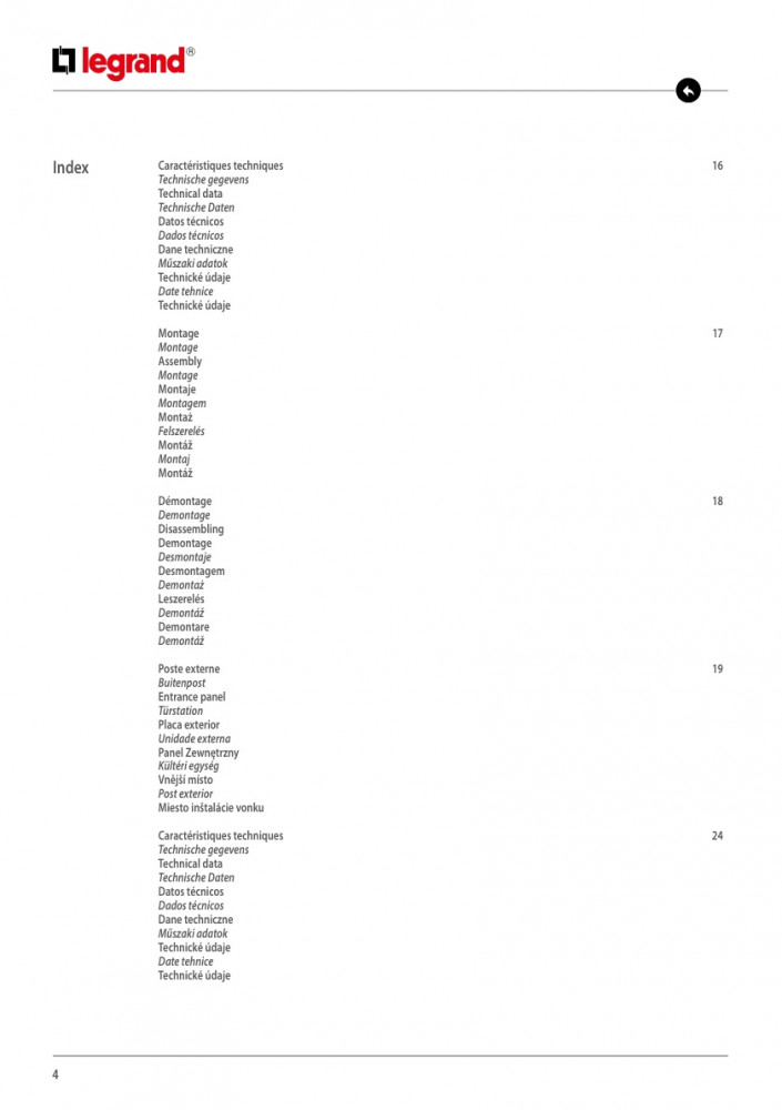 Legrand 367915 product documentation, page 4