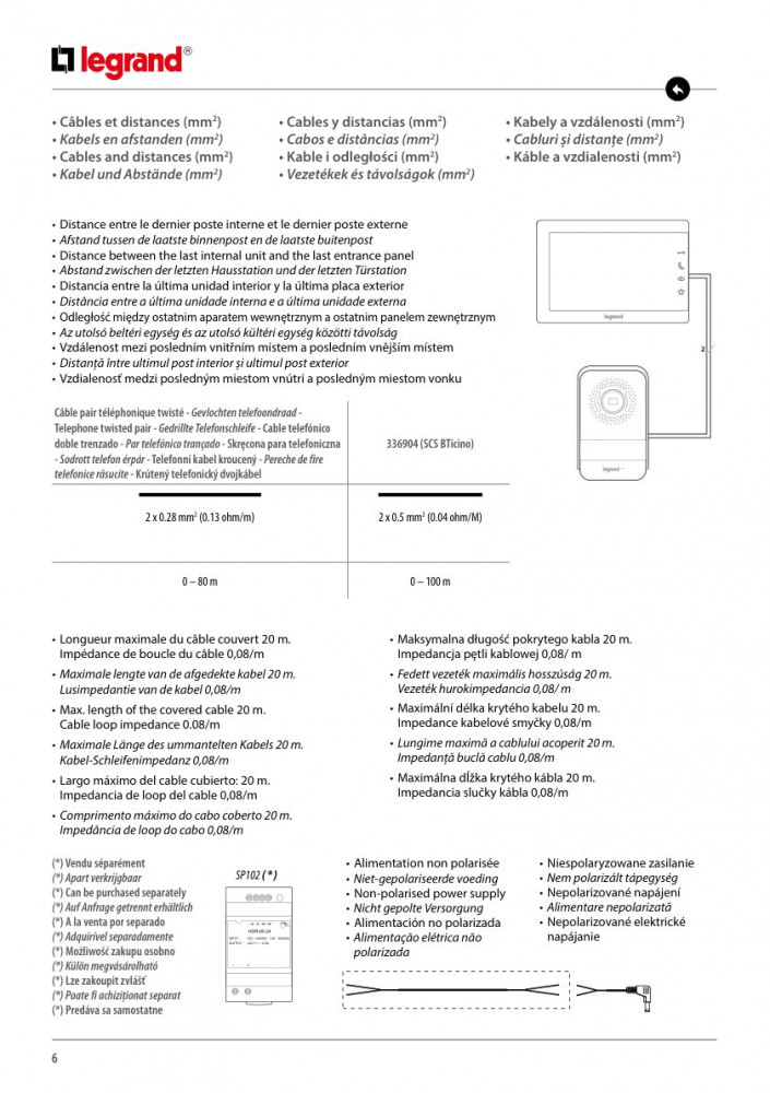 Legrand 367915 product documentation, page 6
