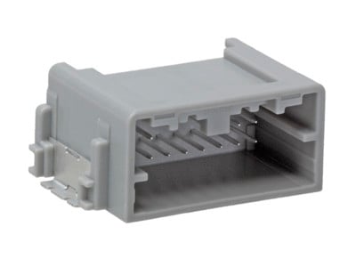 Mini50 Sealed Receptacle Housing, Dual Row, with CPA, 16 Circuits, Polarization Option B, Light Gray