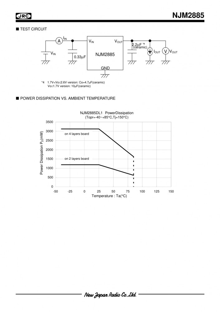 NJM2885 datasheet page 3