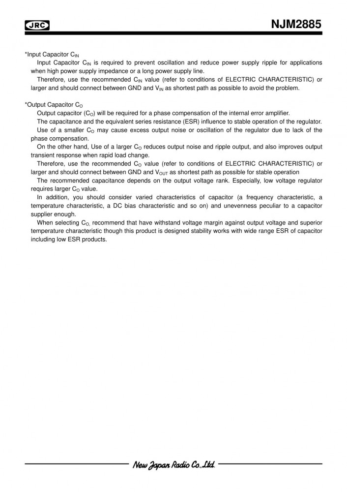 NJM2885 datasheet page 4