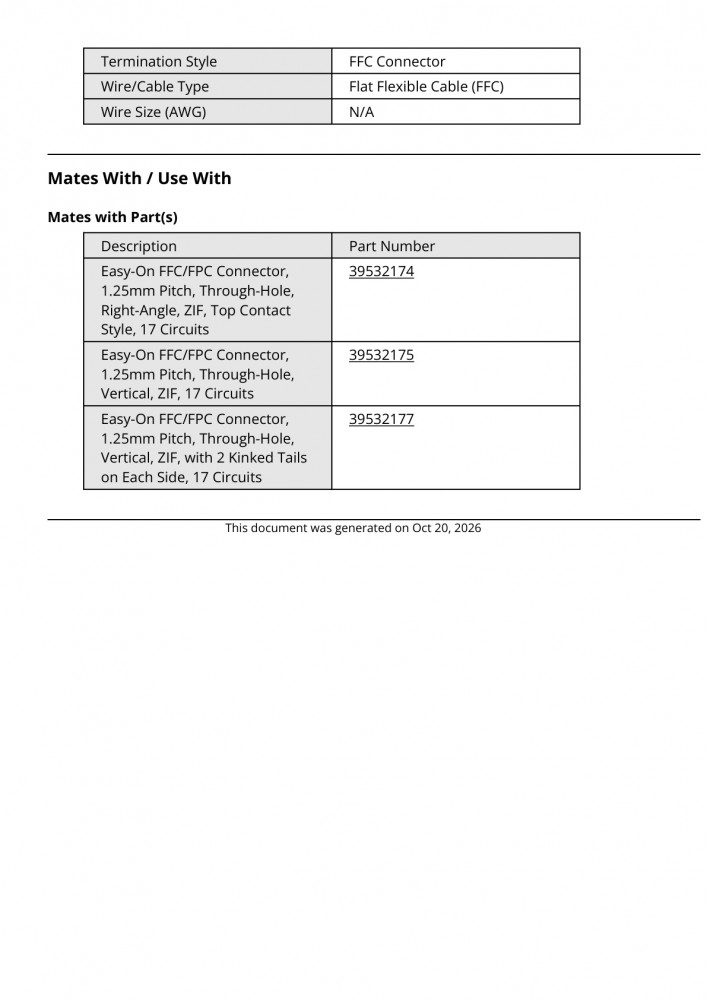 MOLEX 15268 FFC specification page 3