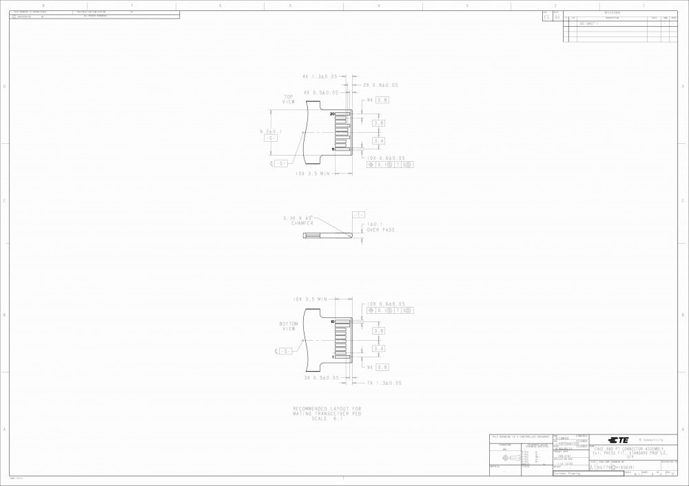 TE Connectivity drawing page 3 for 1658391