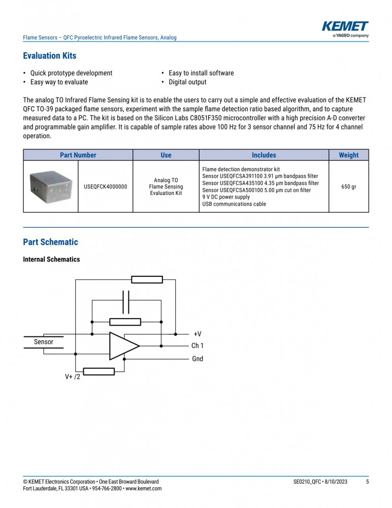 KEMET USEQFCSA500100 datasheet page 5