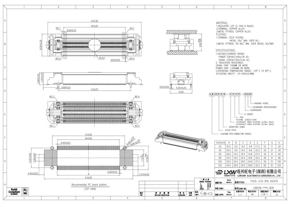 LB9558-G120S-B0R technical document preview